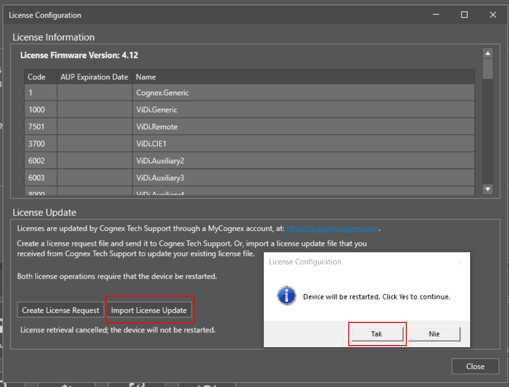 How to Import License Key to an In-Sight D900 | Cognex Support Community
