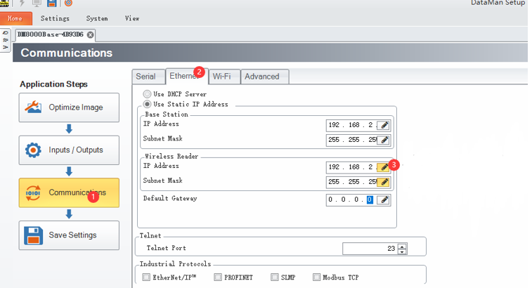 How to Pair a Wireless DataMan 8000 and Set Its IP Address | Cognex ...