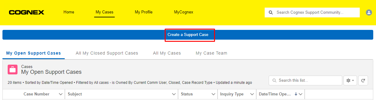 How to Manage a Case in Cognex Support Community | Cognex Support Community