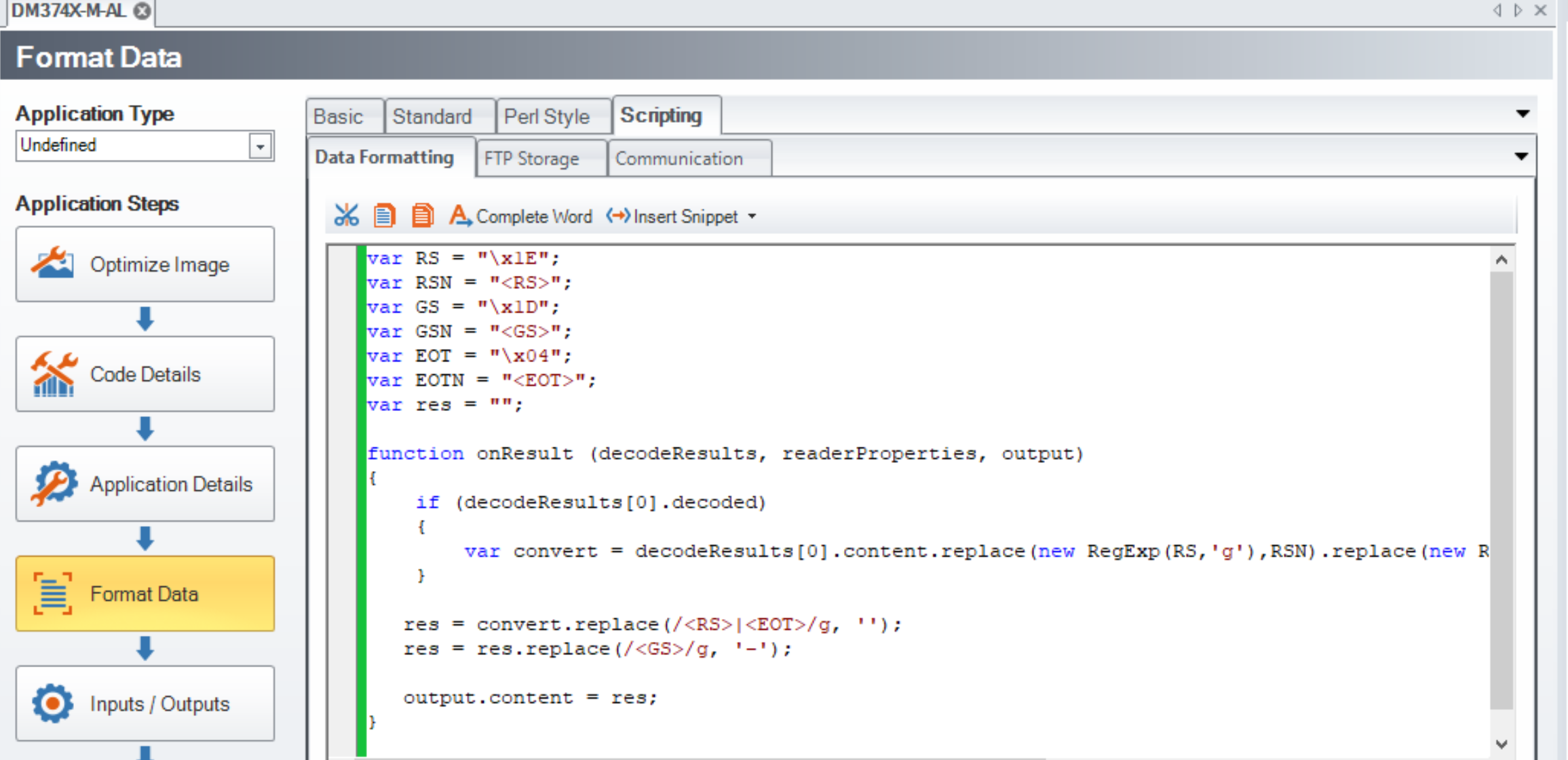 DataMan Script for Unprintable Characters | Cognex Support Community