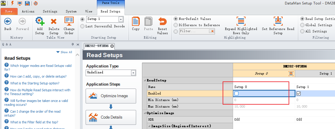 How to Enable/Disable Read Setup in DataMan via DMCC When Using ...