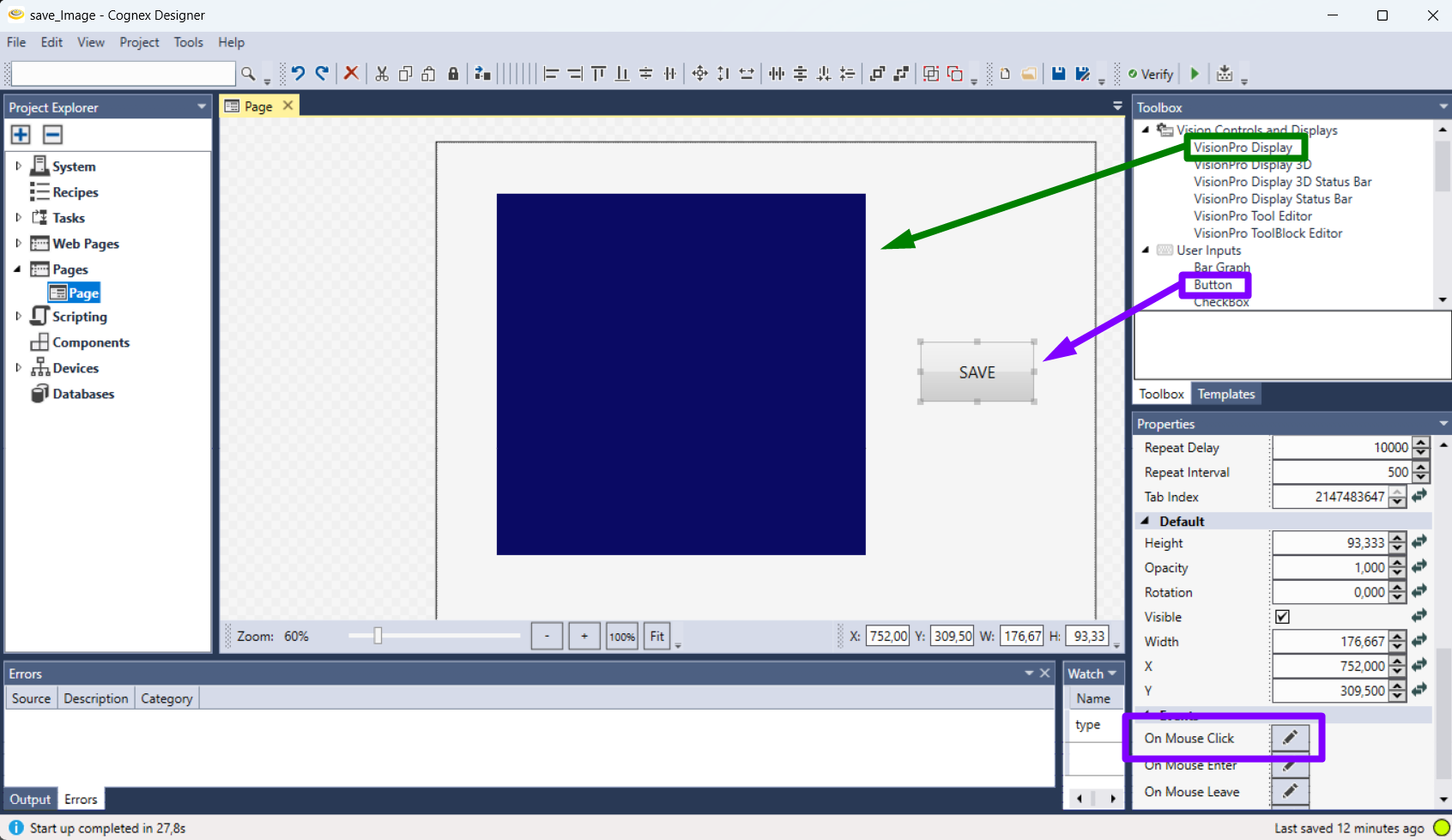 [Cognex Designer] How to Save a CogRecord including input image + graphics as an image (.bmp ...