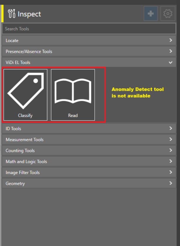 [In-Sight] How To Add and Access ViDi EL Anomaly Detect Tool In In-Sight Vision Suite Emulator ...