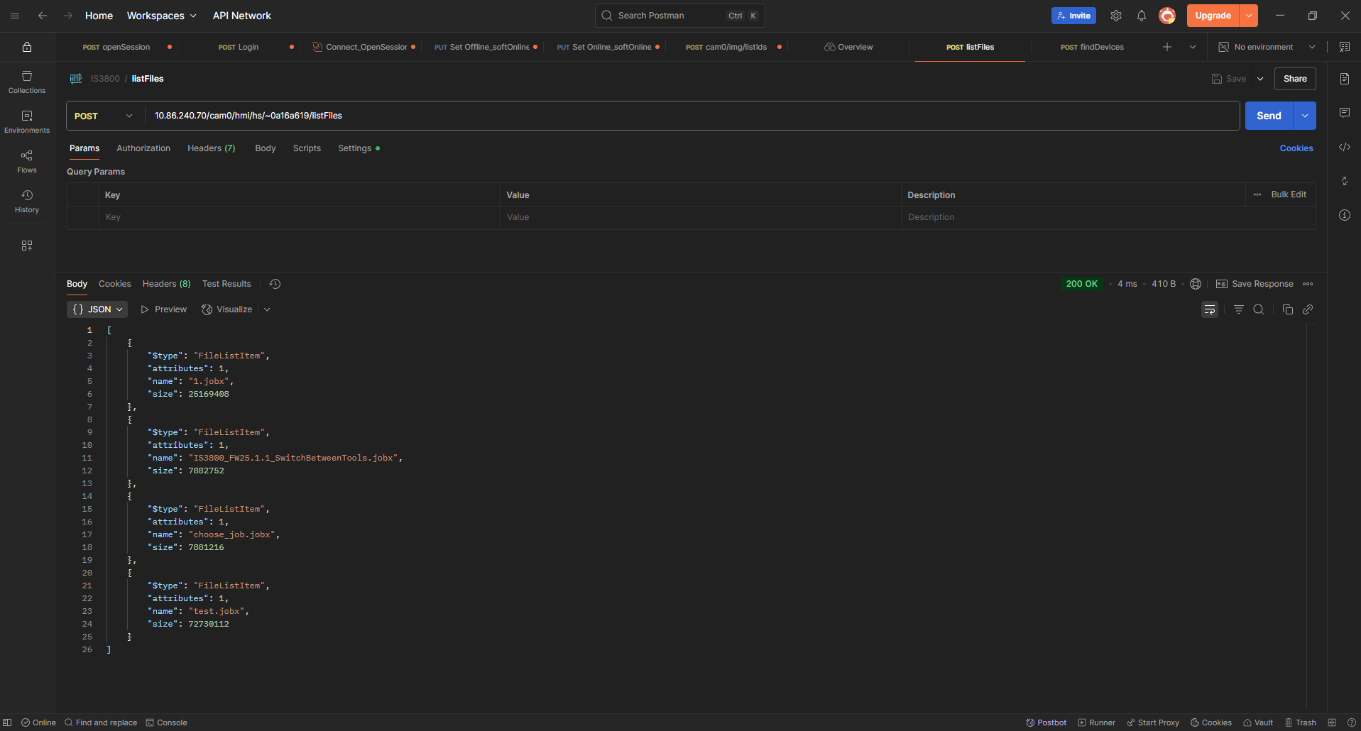 [In-Sight] How To get listFiles from device via HTTP with In-Sight ...